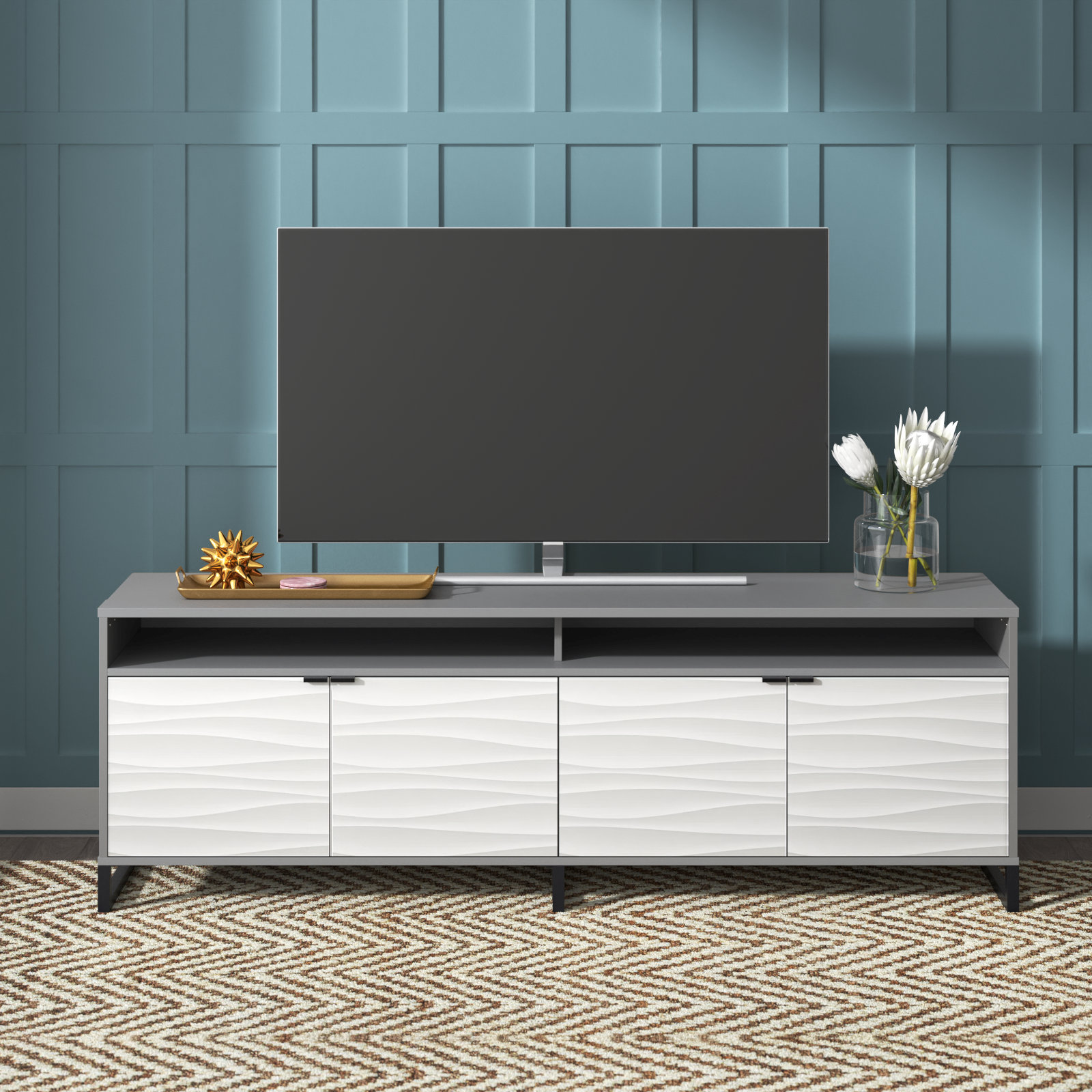 Wade Logan® Cedrik TV Stand for TVs up to 85" & Reviews | Wayfair