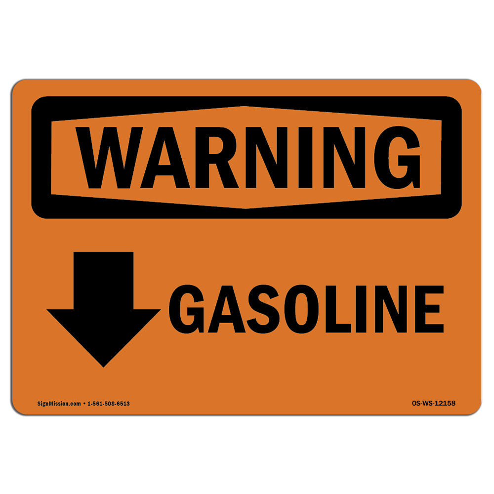 SignMission Gasoline Down Arrow Sign | Wayfair