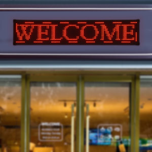 Trinx Jatasha 40" x 8" Red LED Sign LED Display Programmable Scrolling ...