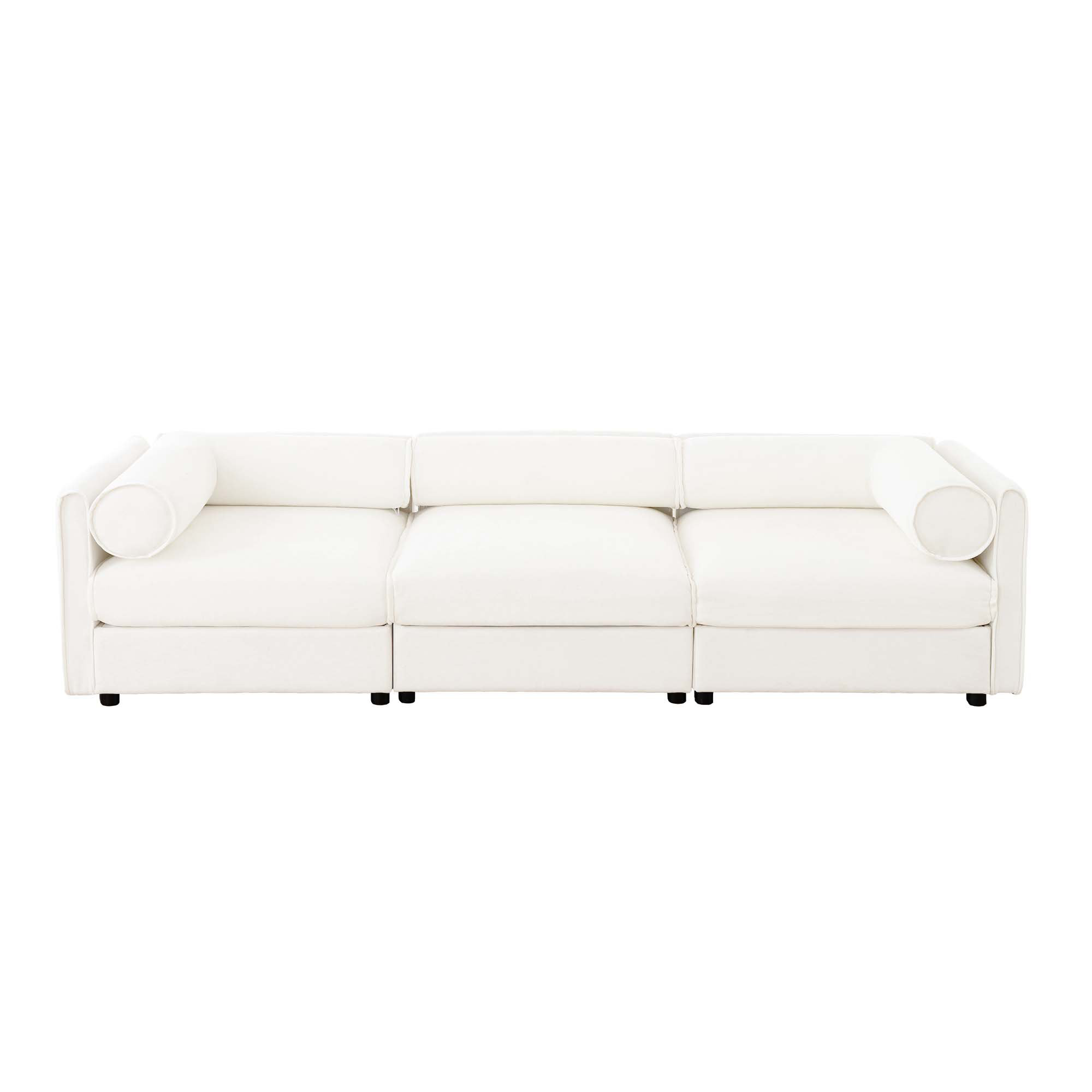 Latitude Run® Modern 3 Deep Seat Modular Sofa With Storage, Cylindrical ...