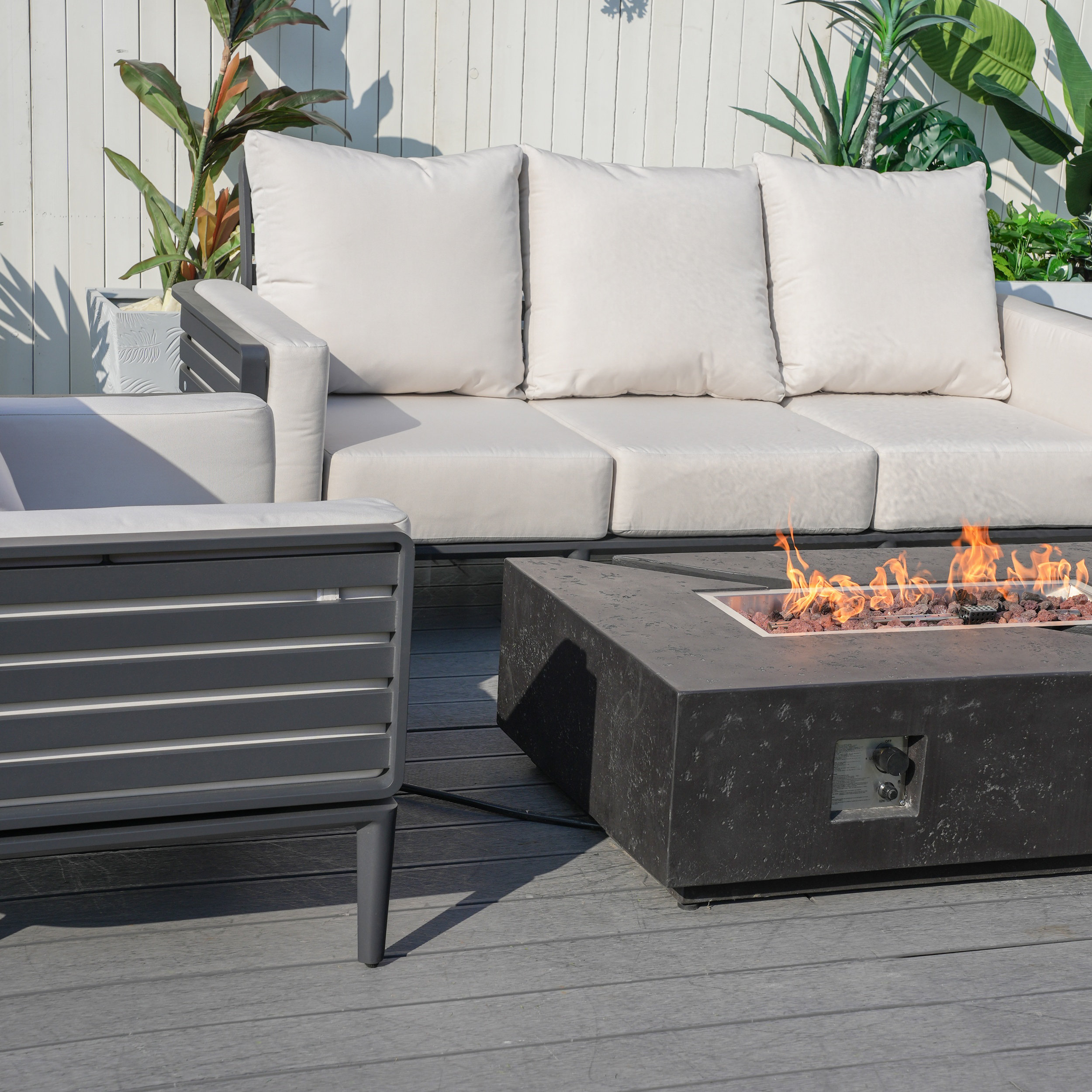 Corrigan Studio 5-person Outdoor Aluminum Conversation Set With ...