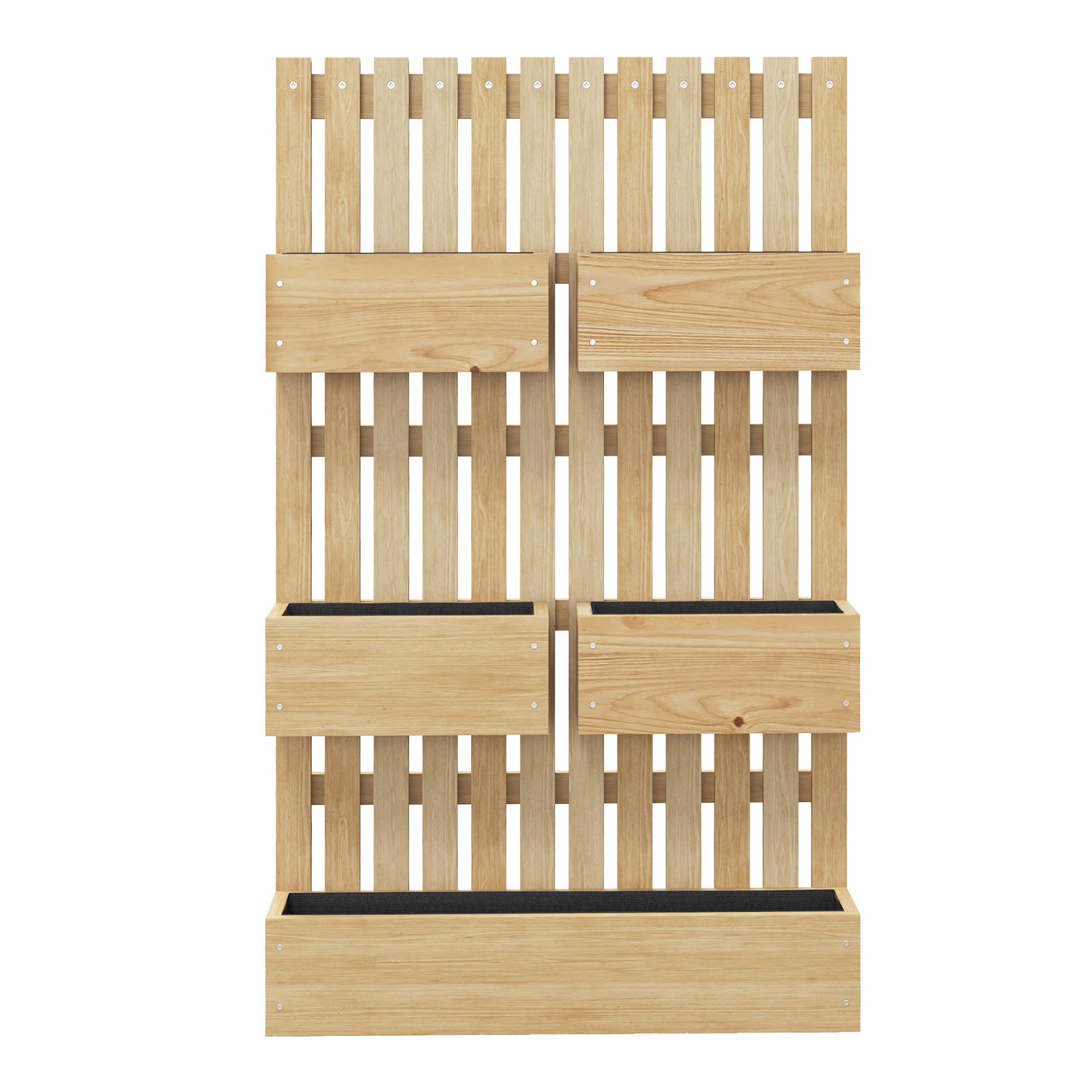 Ophelia & Co. Outsunny 5-Box Wall-Mounted Garden Bed with Trellis ...