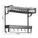 Belfry Kitchen 2-Tier Bathroom Wall Shelf with Towel Bar and Hooks ...