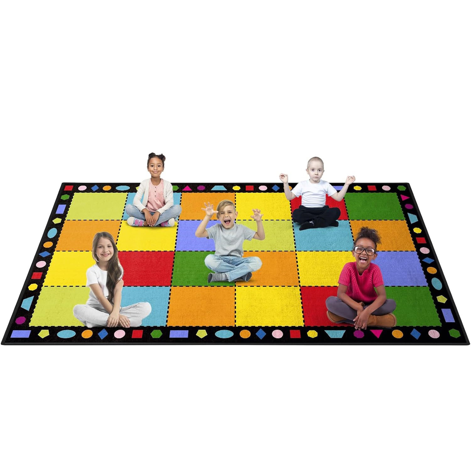 Booooom Jackson Thick Classroom Rug Elementary,13'X7'5'' Large ...