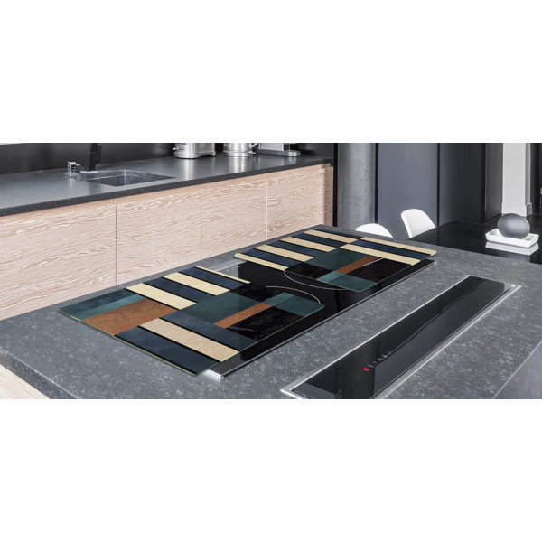 Festive Fit Home Cooktop Cover - Mixed Tile Tempered Glass, Gas ...
