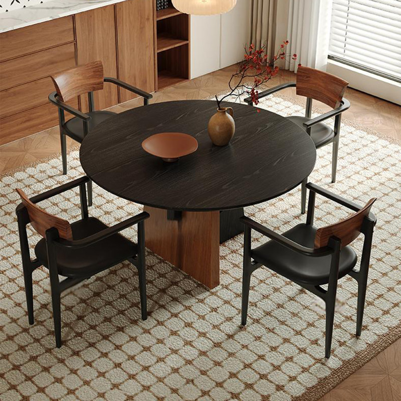 HomeLuxea Creative Design Retro Round Dining Table Set | Wayfair