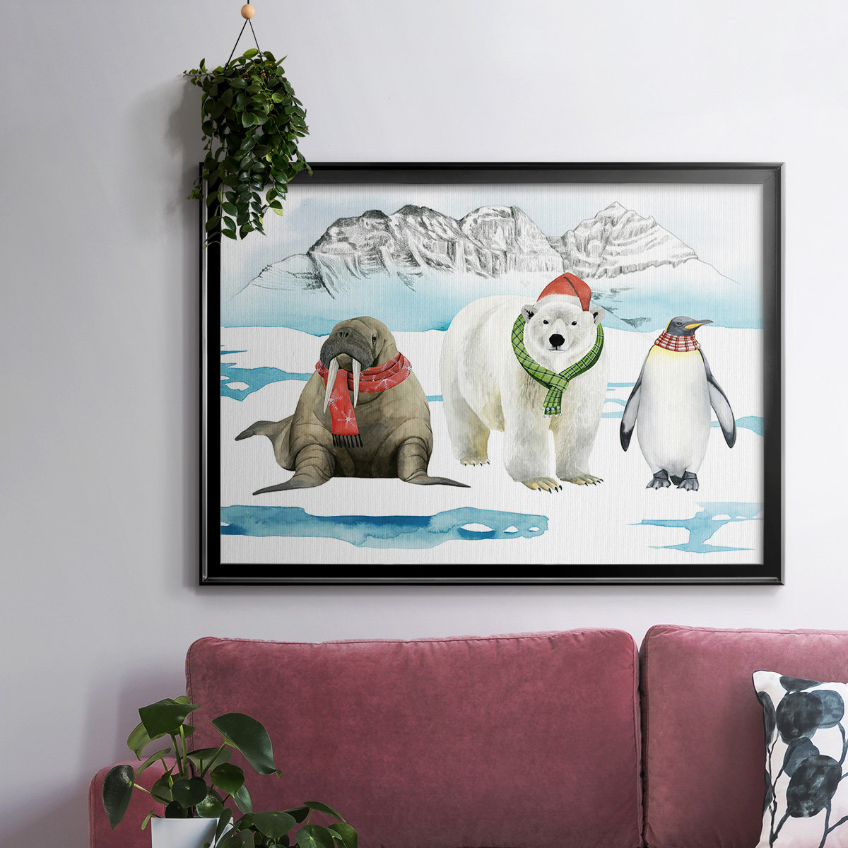 Wexford Home Arctic Animal Collection A Framed On Canvas Print | Wayfair