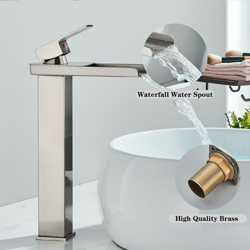Senlesen Vessel Sink Faucet Single-handle Bathroom Faucet with Drain ...
