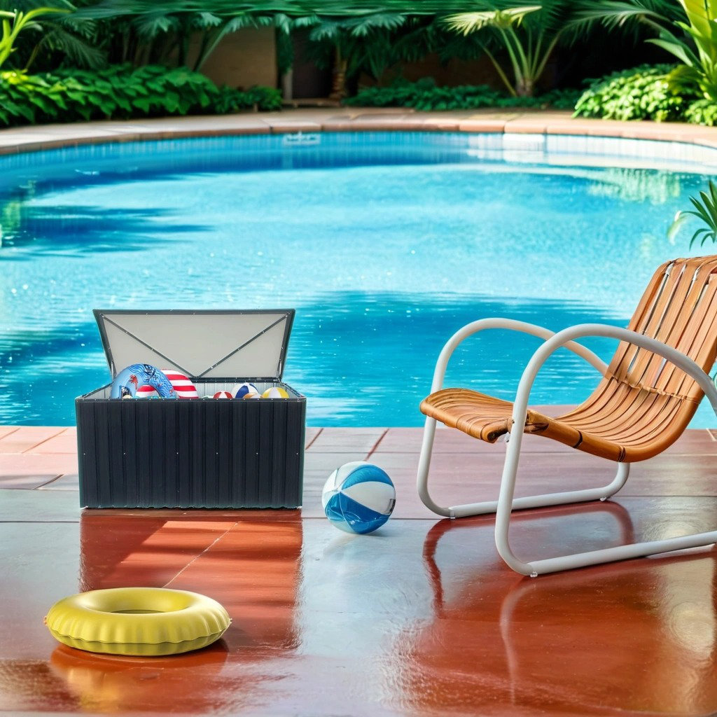 Harmony Edge Harmony 215 Gallons Waterproof Outdoor Metal Deck Box ...