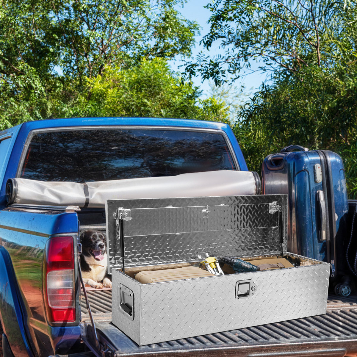 VEVOR Heavy Duty Aluminum Truck Bed Tool Box | Wayfair