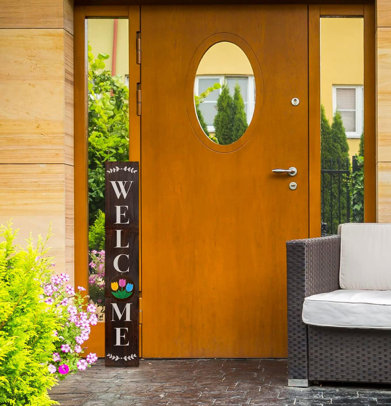 The Seasonal Aisle Farmhouse Interchangeable Welcome Decor 47 in. x 7.9 ...