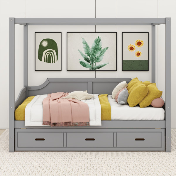 Winston Porter Inri Canopy Daybed with Storage & Reviews | Wayfair