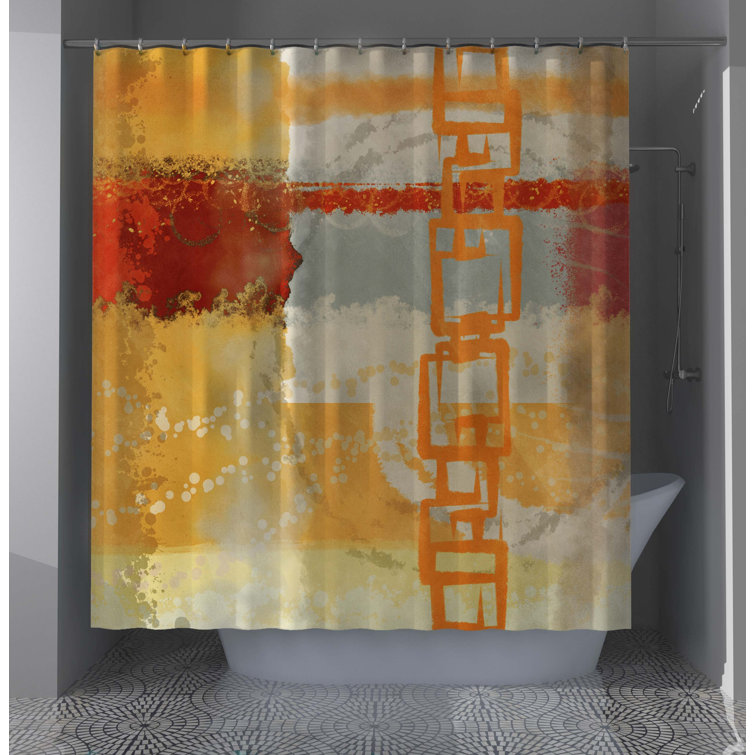East Urban Home Cobain Abstract Shower Curtain | Wayfair