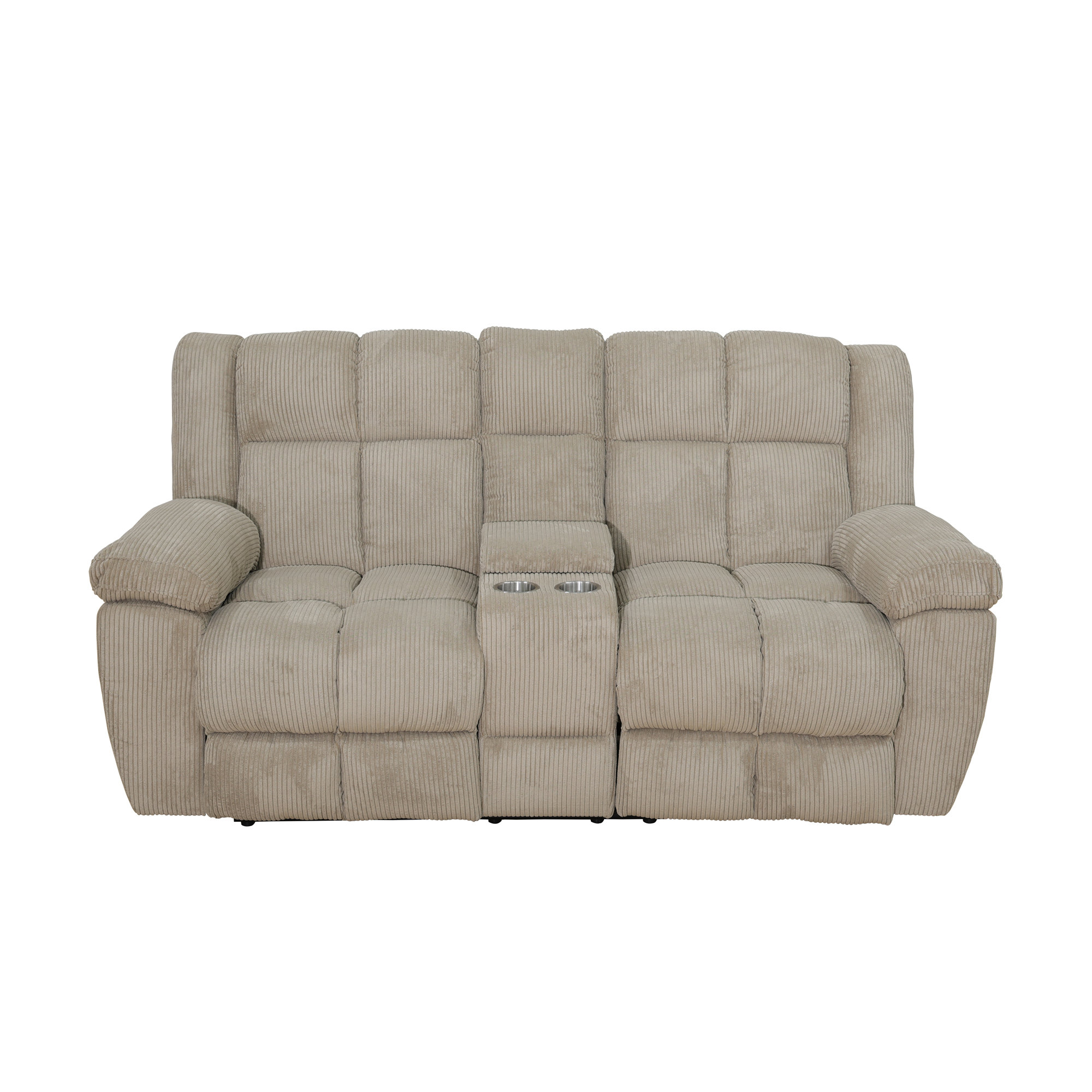 Latitude Run® 78" Premium Fabric Reclining Living Room Loveseat With ...
