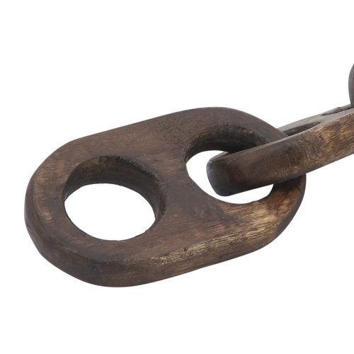 AllModern Roxanne 18" Wooden Chain Sculpture - Brown Decorative Chain ...