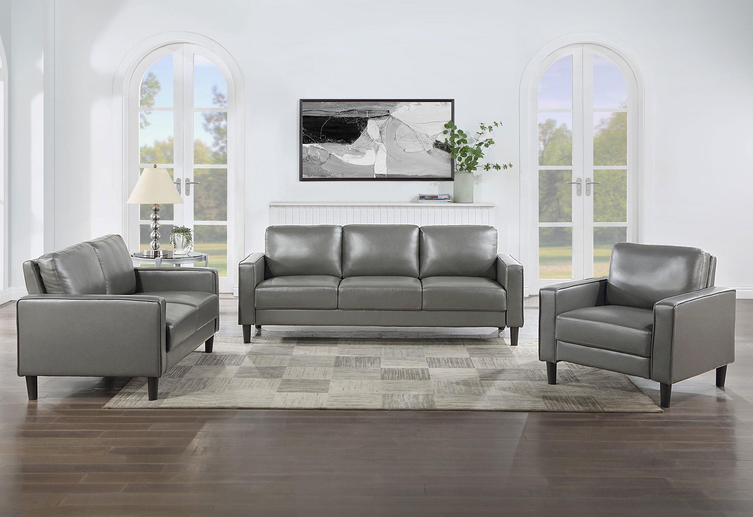 Latitude Run® 3-piece Upholstered Track Arm Sofa Set | Wayfair