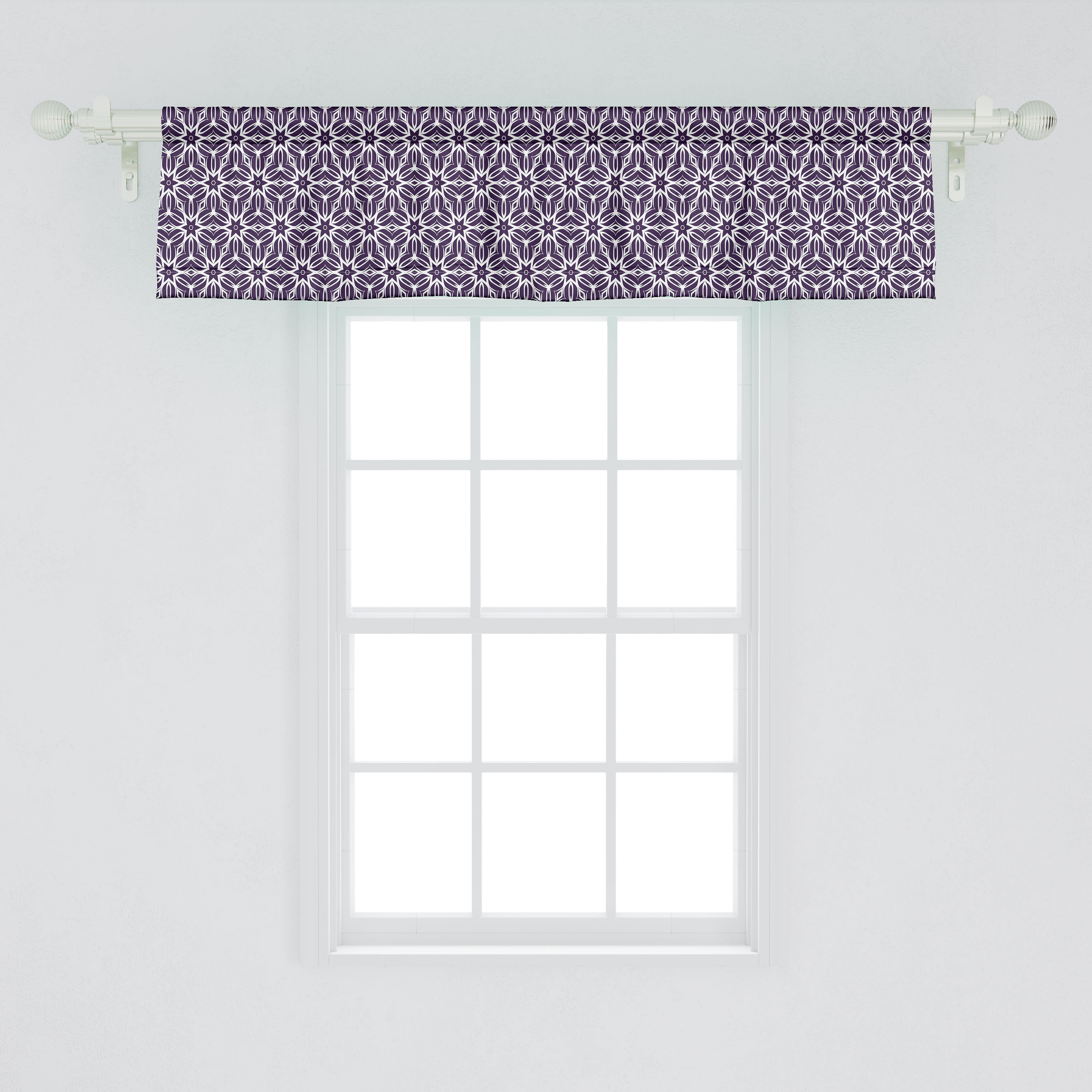 Ambesonne Purple Valance Pack of 2 Monotone Design Romantic Purple and ...