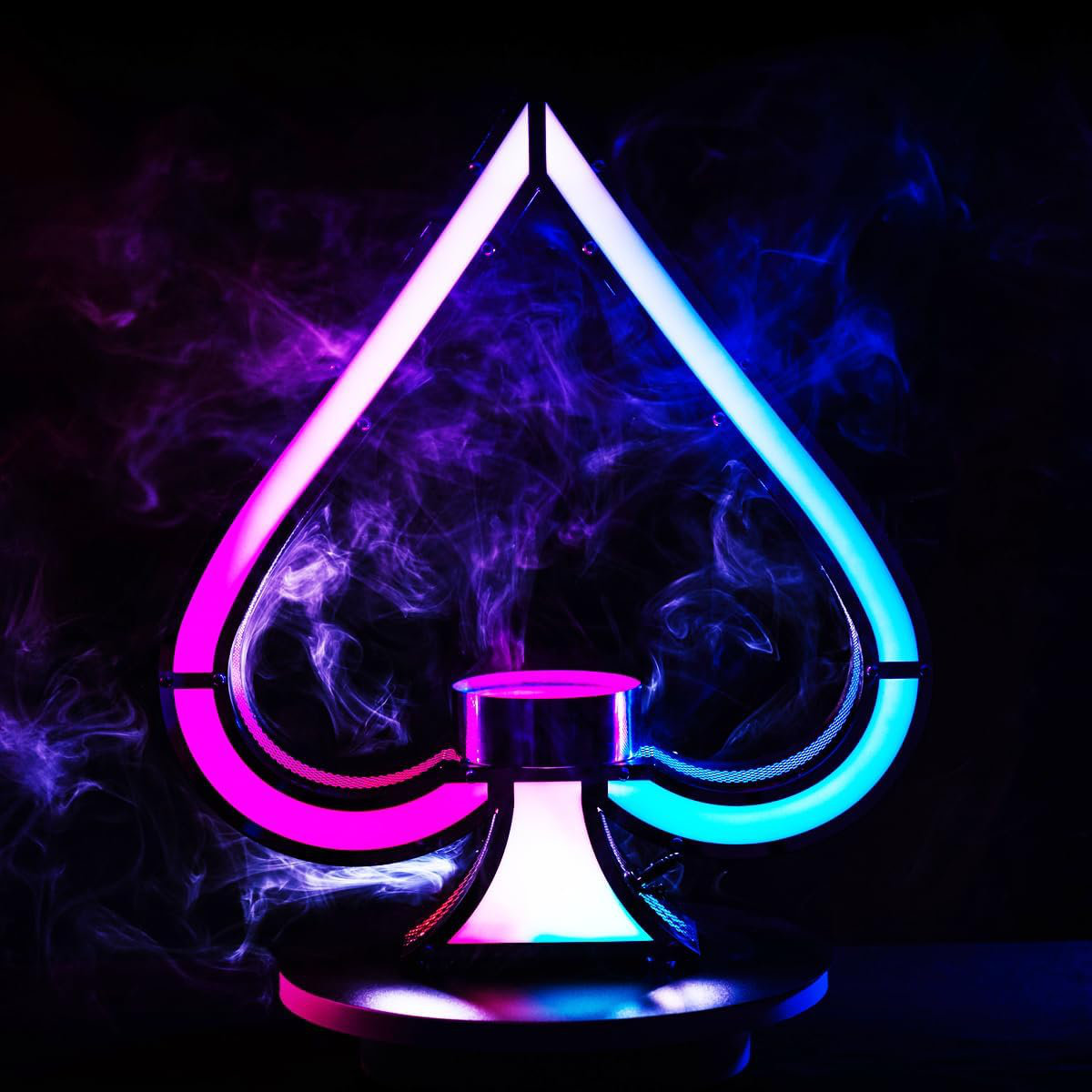 Orren Ellis LED Lighted Champagne Bottle Display Stand, Ace Of Spades ...