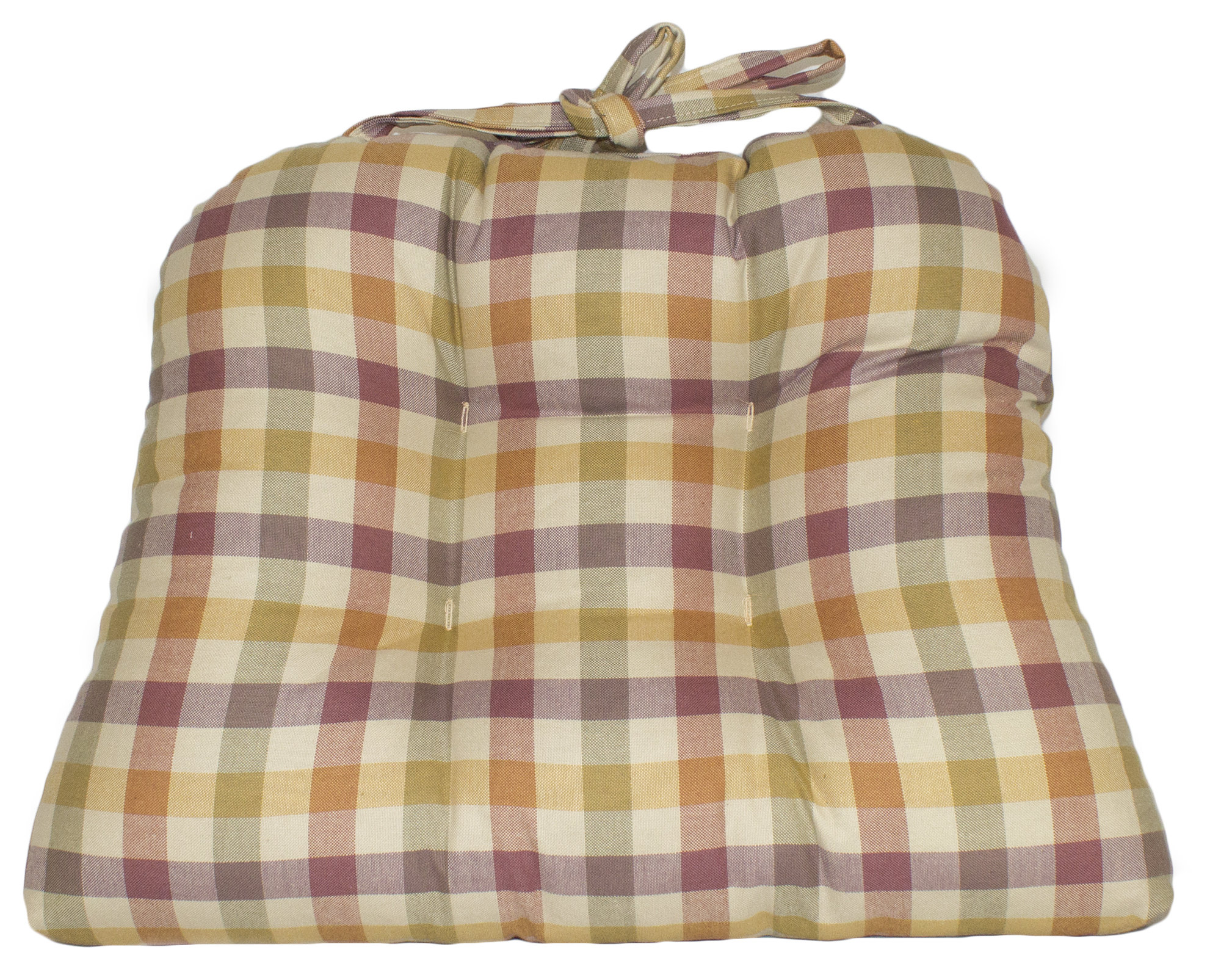 August Grove® Check Dining Chair Cushion 1 EACH | Wayfair