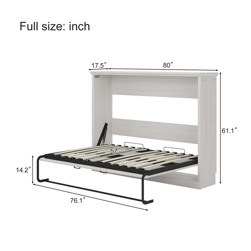 ACCOLADE FURNITURE LLC Horizontal Murphy Bed, Hideaway Wall Bed ...