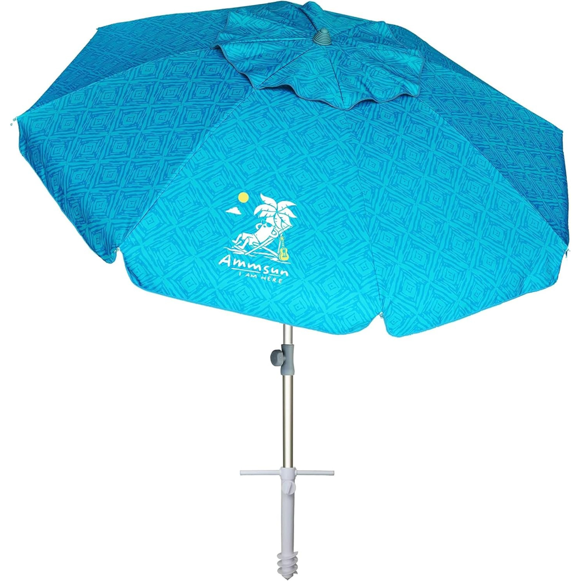 ToccoLeggero 7Ft Heavy Duty High Wind Beach Umbrella With Sand Anchor ...