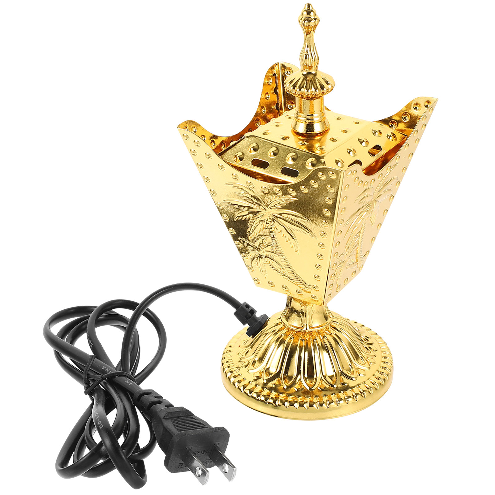 House of Hampton® Retro Electric Incense Burner Plug In Metal Censer ...