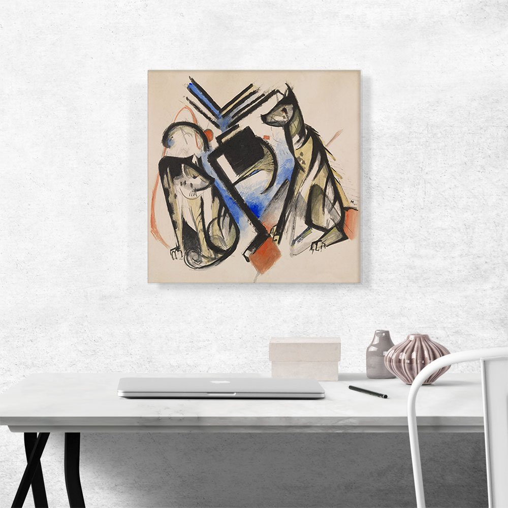 ARTCANVAS " Two Wolves 1913 " by Franz Marc Painting Print | Wayfair