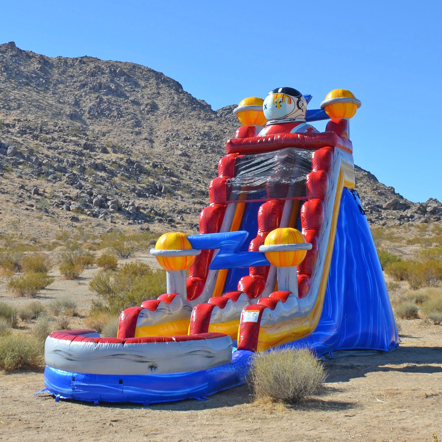 JumpOrange Astronaut 15' X 36' Inflatable Water Slide With Air Blower ...
