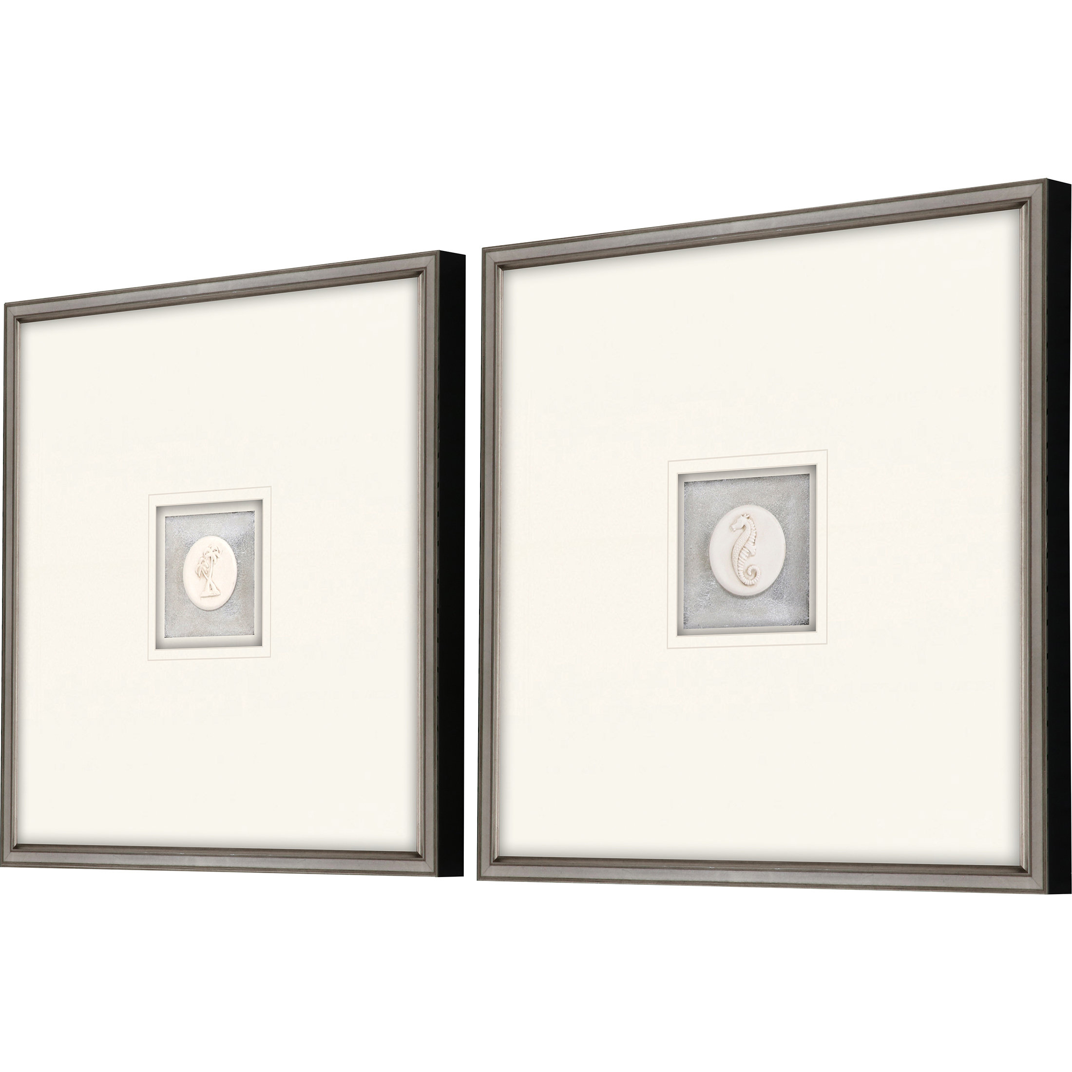 Beachcrest Home™ Coastal Intaglio III - 2 Piece Picture Frame Graphic ...