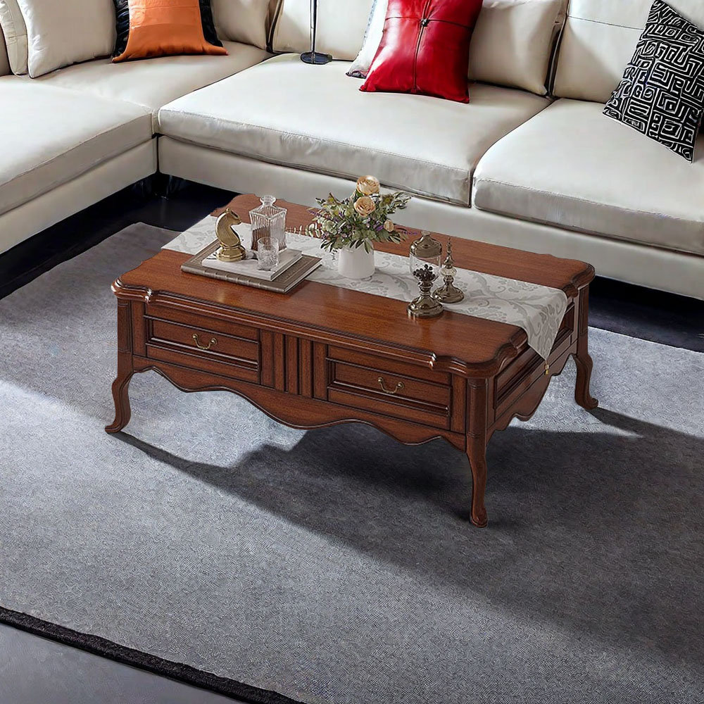 EXCEEB Vintage solid wood storage coffee table | Wayfair