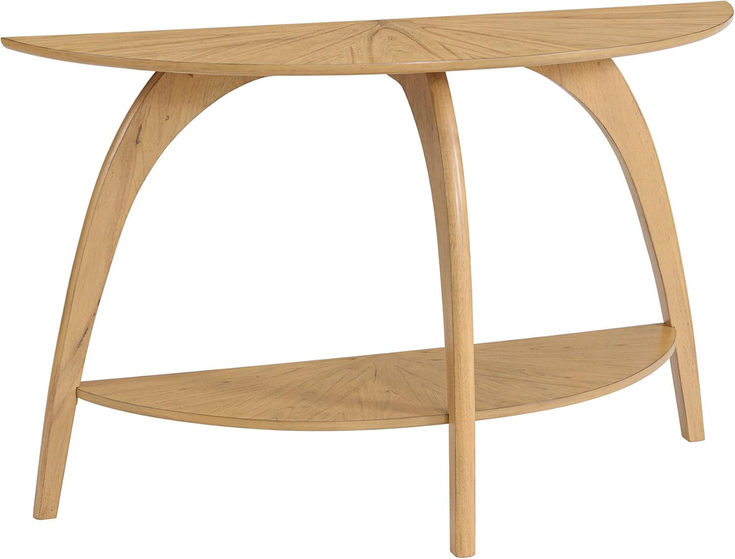 Corrigan Studio® Mid-Century Modern Half-Moon Sofa Console Table With ...