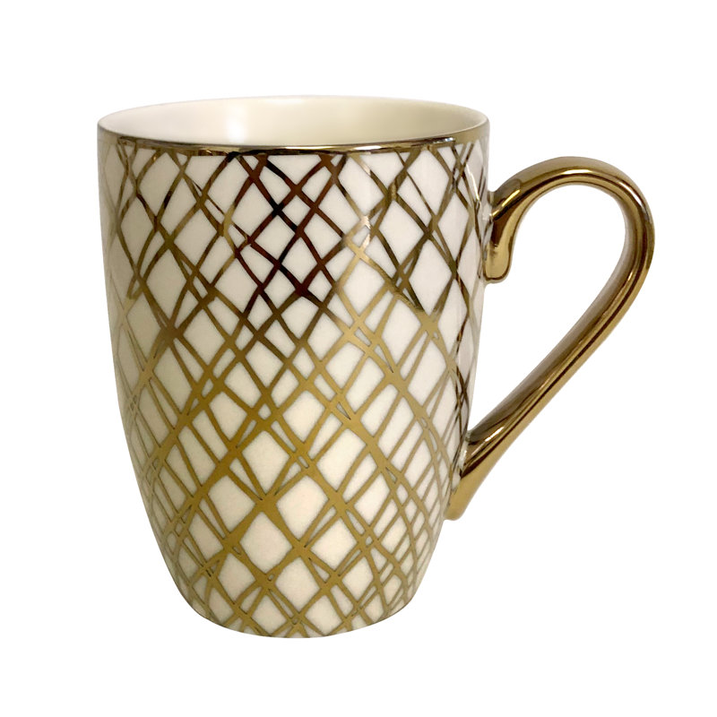Certified International Set Of 6 Gold Plated Mugs & Reviews | Wayfair