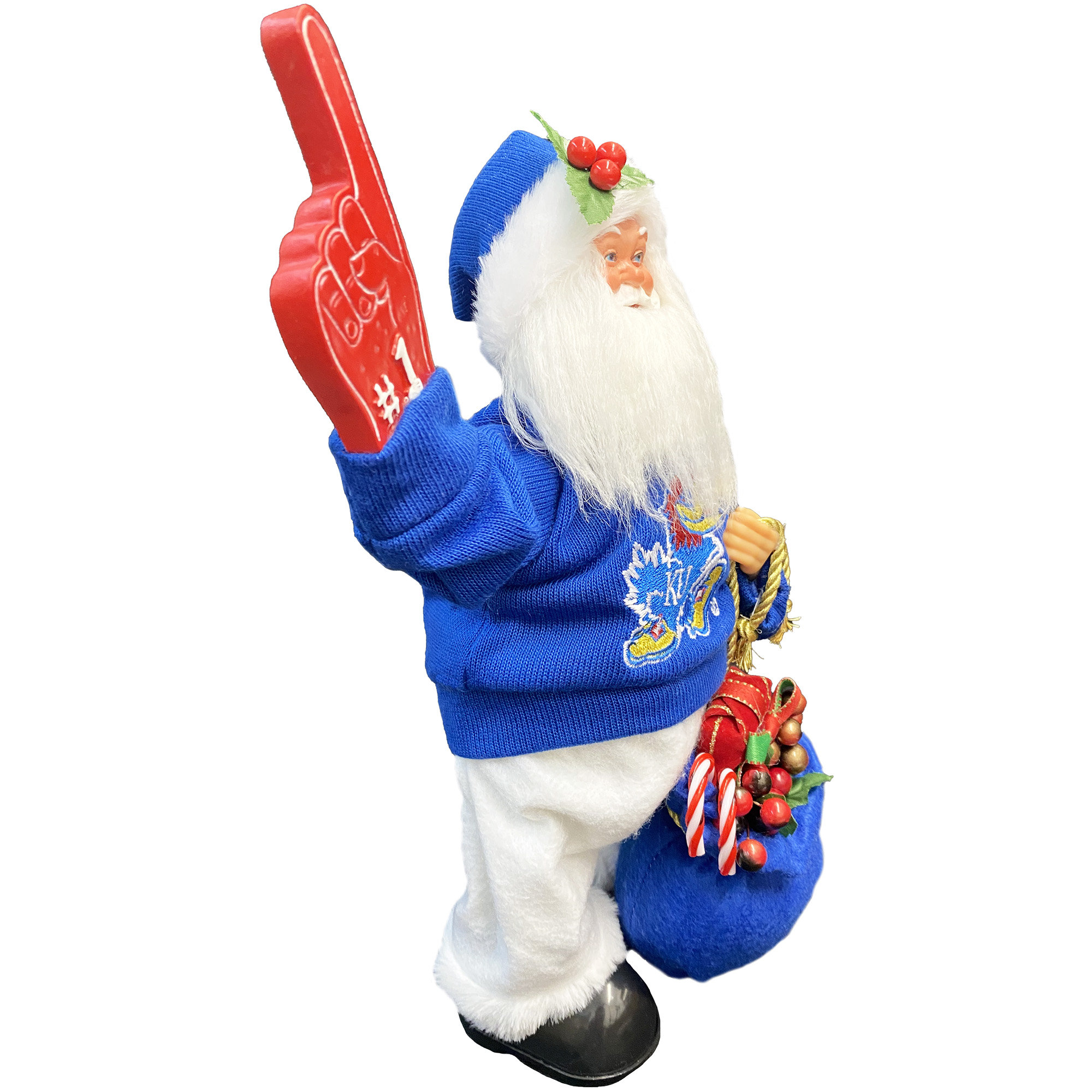 Ophelia & Co. NCAA 12 inch Kansas Animated/Musical Santa | Wayfair