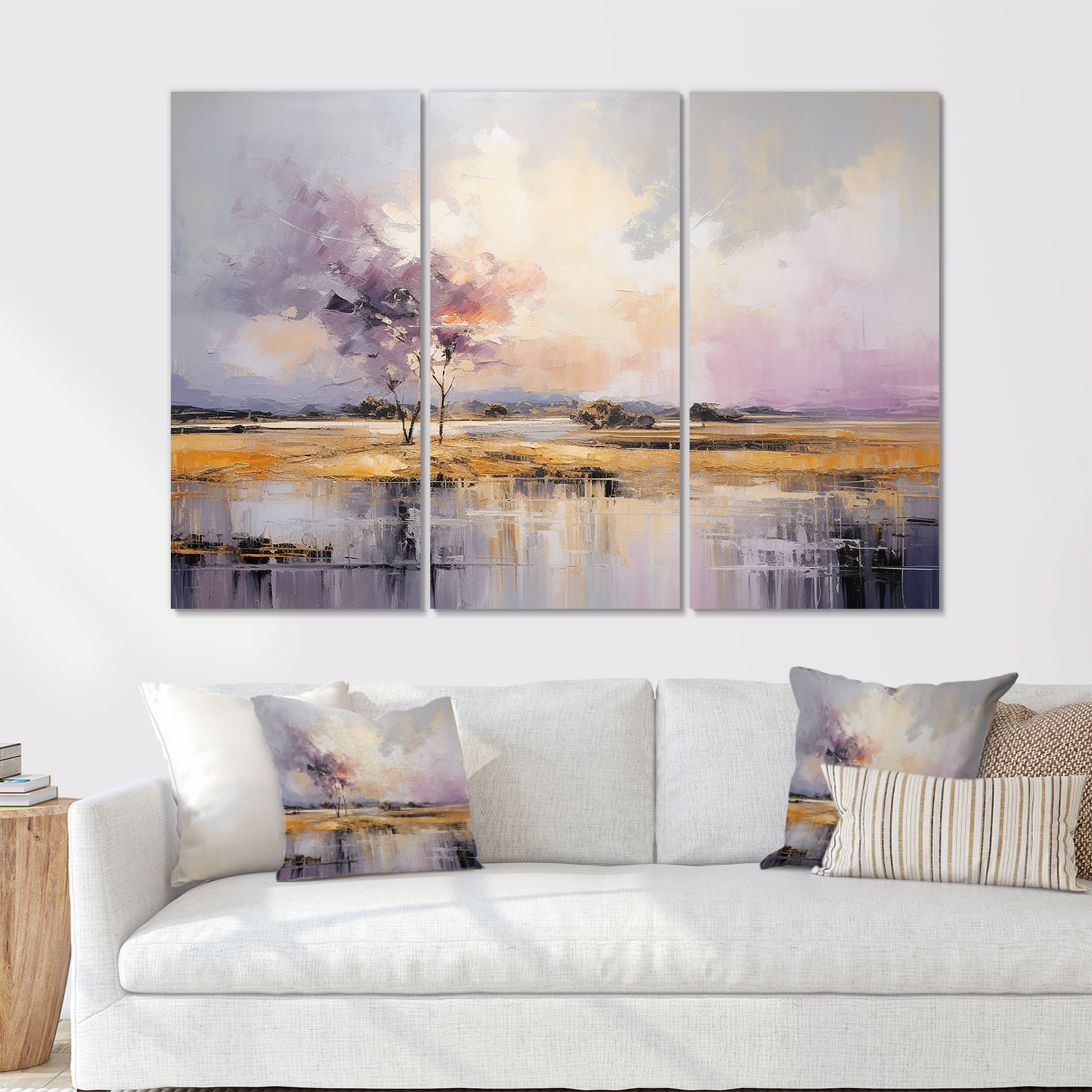 Lark Manor™ Gray Lightning Storm Country Charm - Lightning Wall Art ...