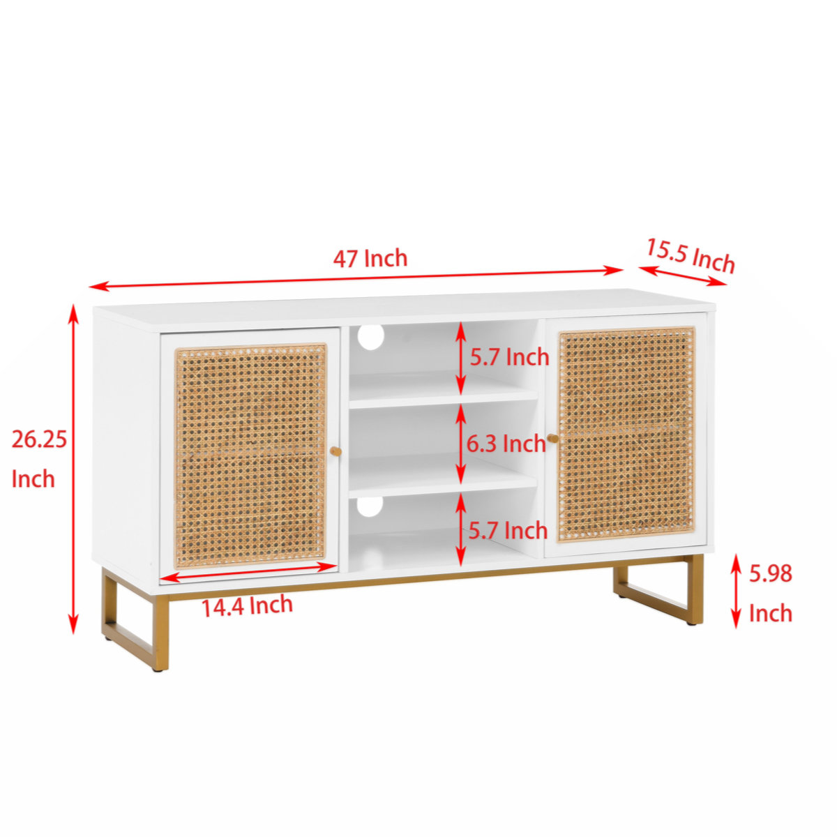 Mercer41 Geromy 47 W Storage Credenza | Wayfair