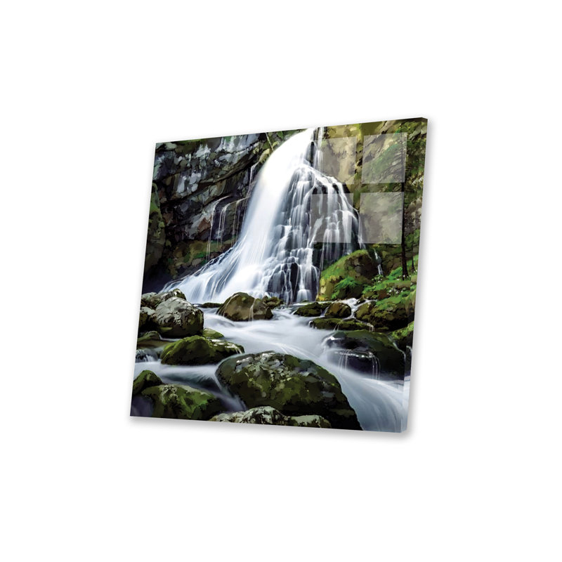 Millwood Pines Forest Waterfall On Plastic/Acrylic by Thomas Little ...