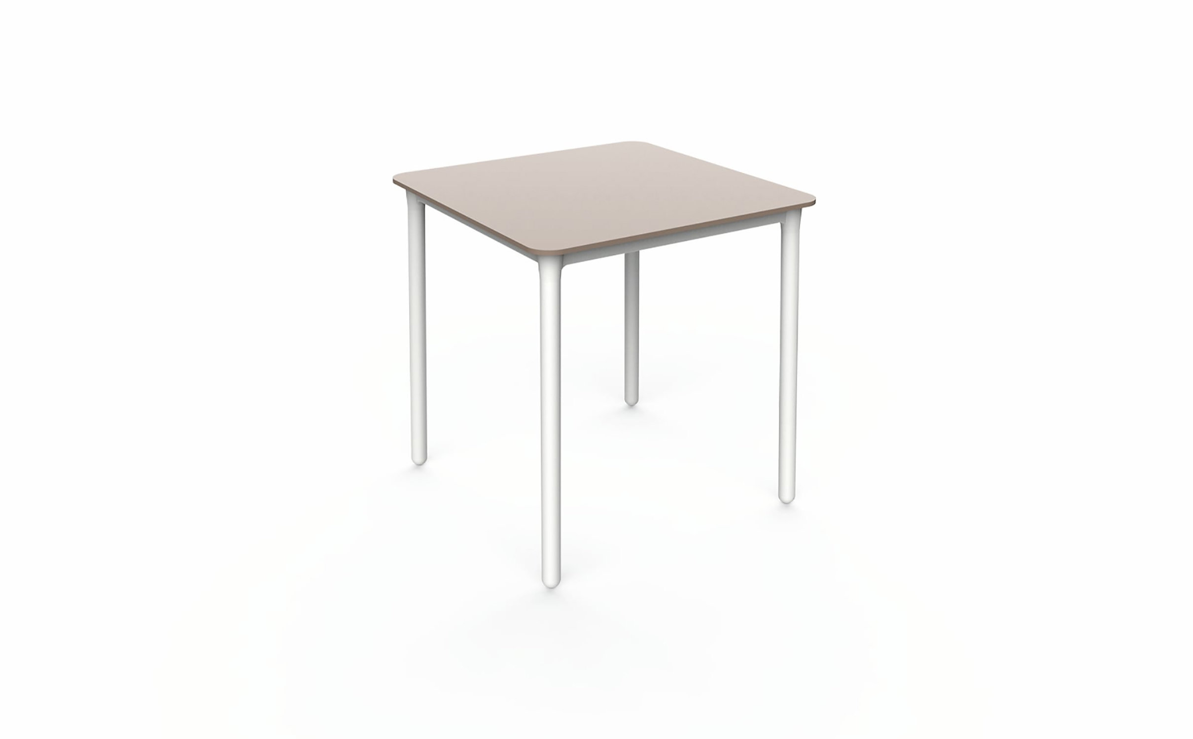Resol Marsella - Square Table - 70X70 - White Base - Sand Table Top ...