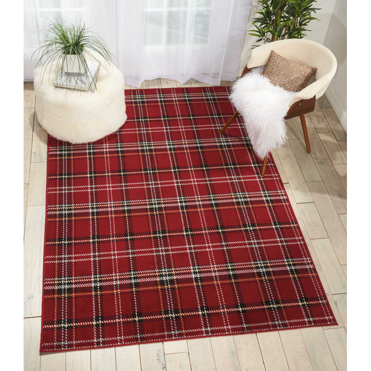 Union Rustic Huntur Plaid Rug & Reviews | Wayfair