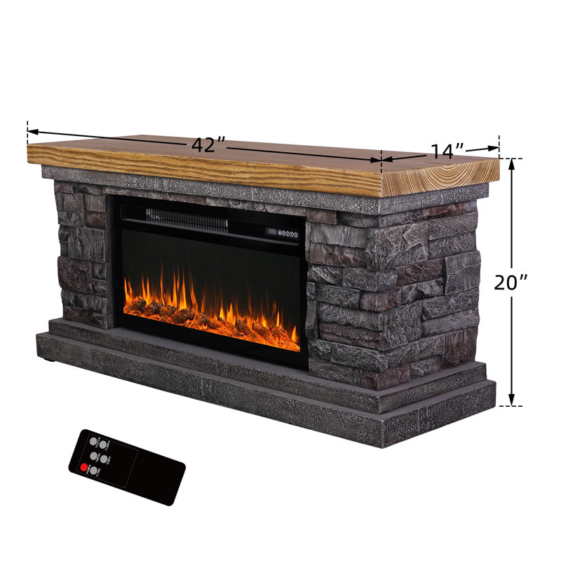 Millwood Pines Terrafab Indoor Smart Electric Fireplace, High Simulate ...