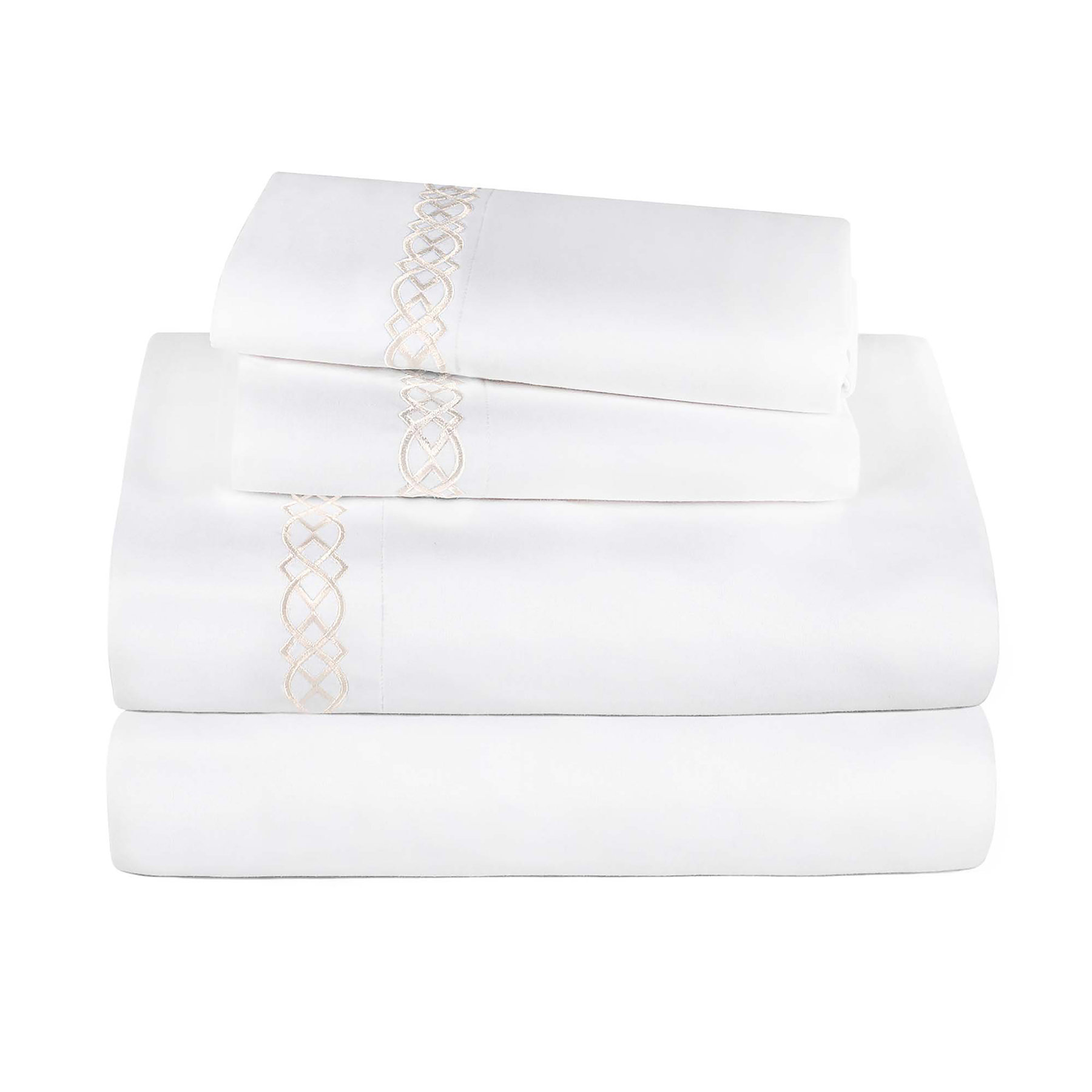 Superior Egyptian Cotton 1000 Thread Count Embroidered Infinity Scroll ...