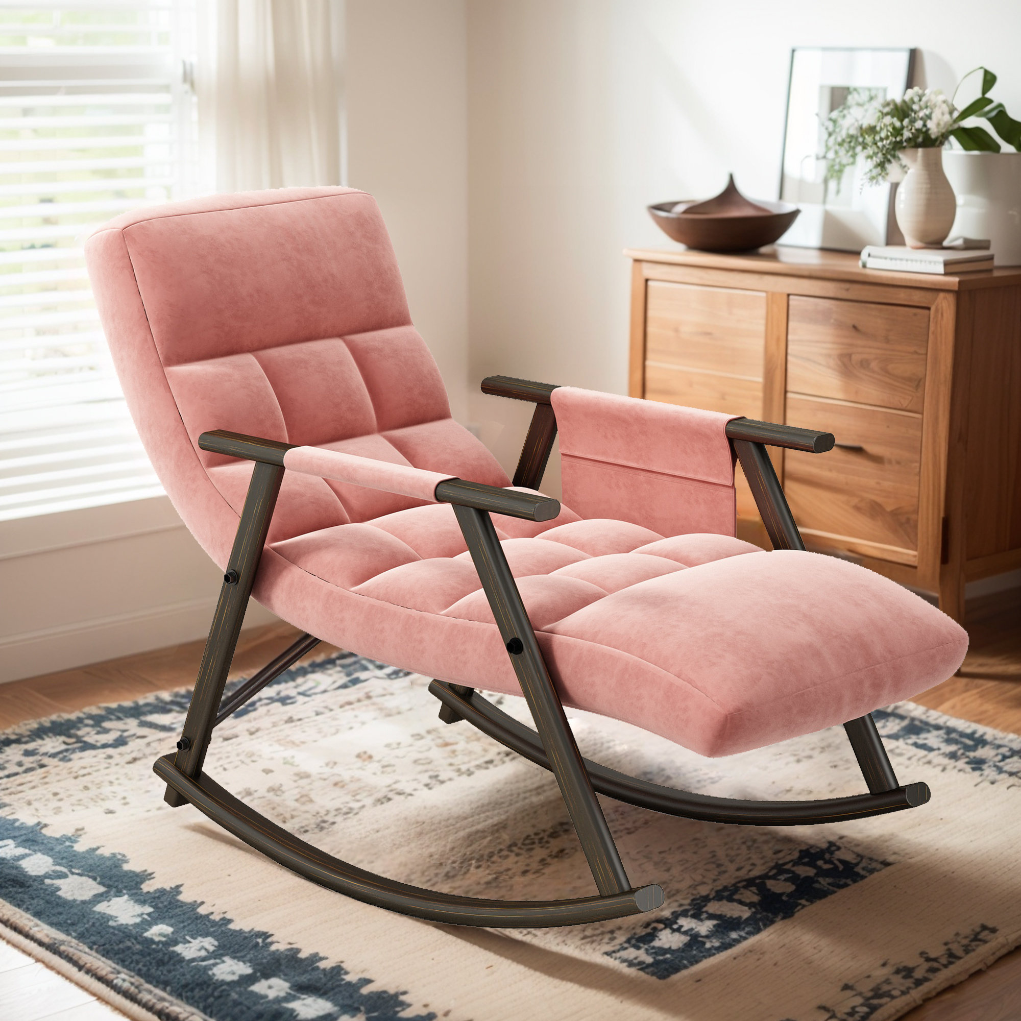 Mercer41 Davana Metal Rocking Chair | Wayfair