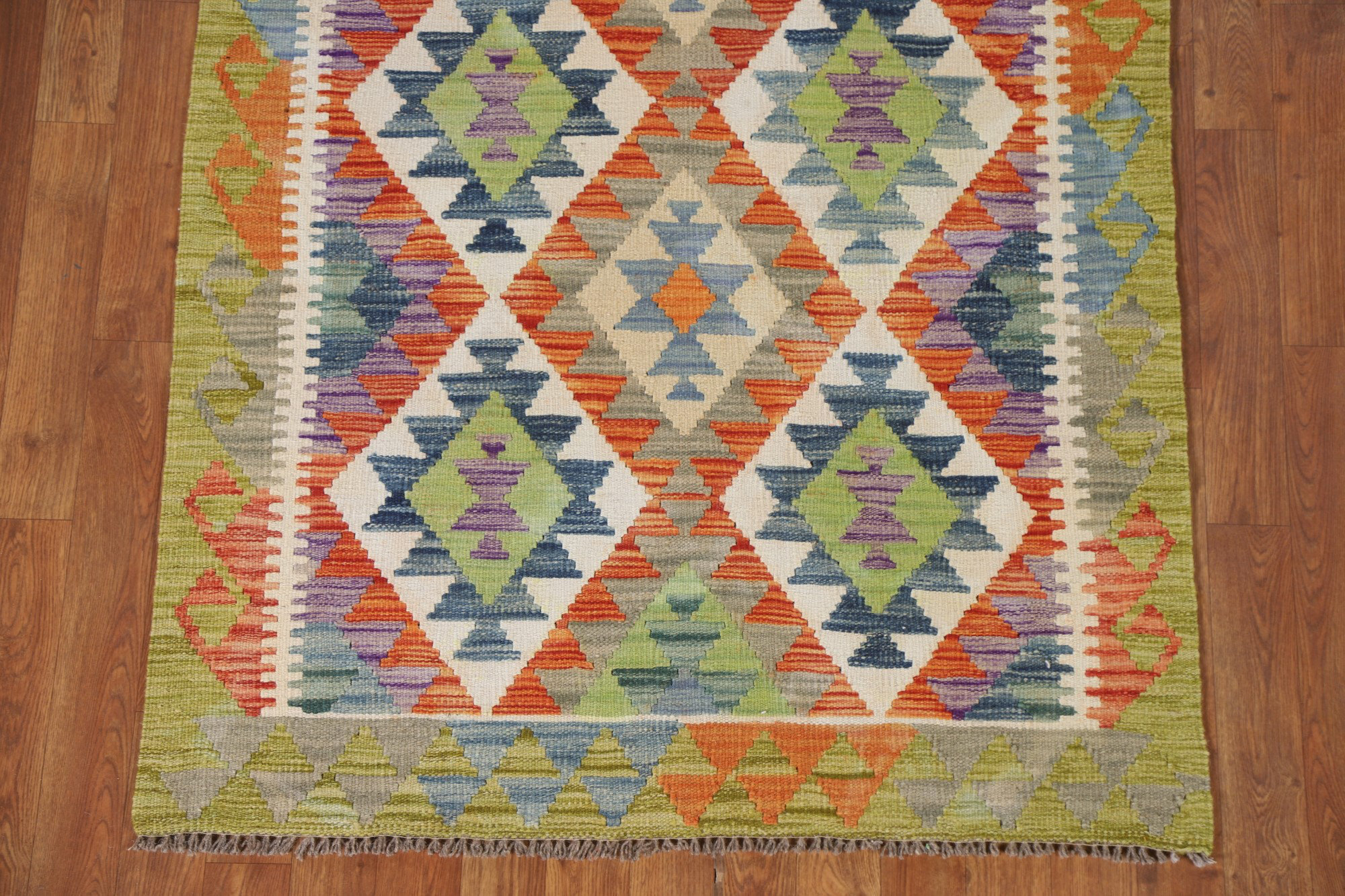 Dakota Fields South Western Wool Kilim Oriental Rug 4x5 | Wayfair
