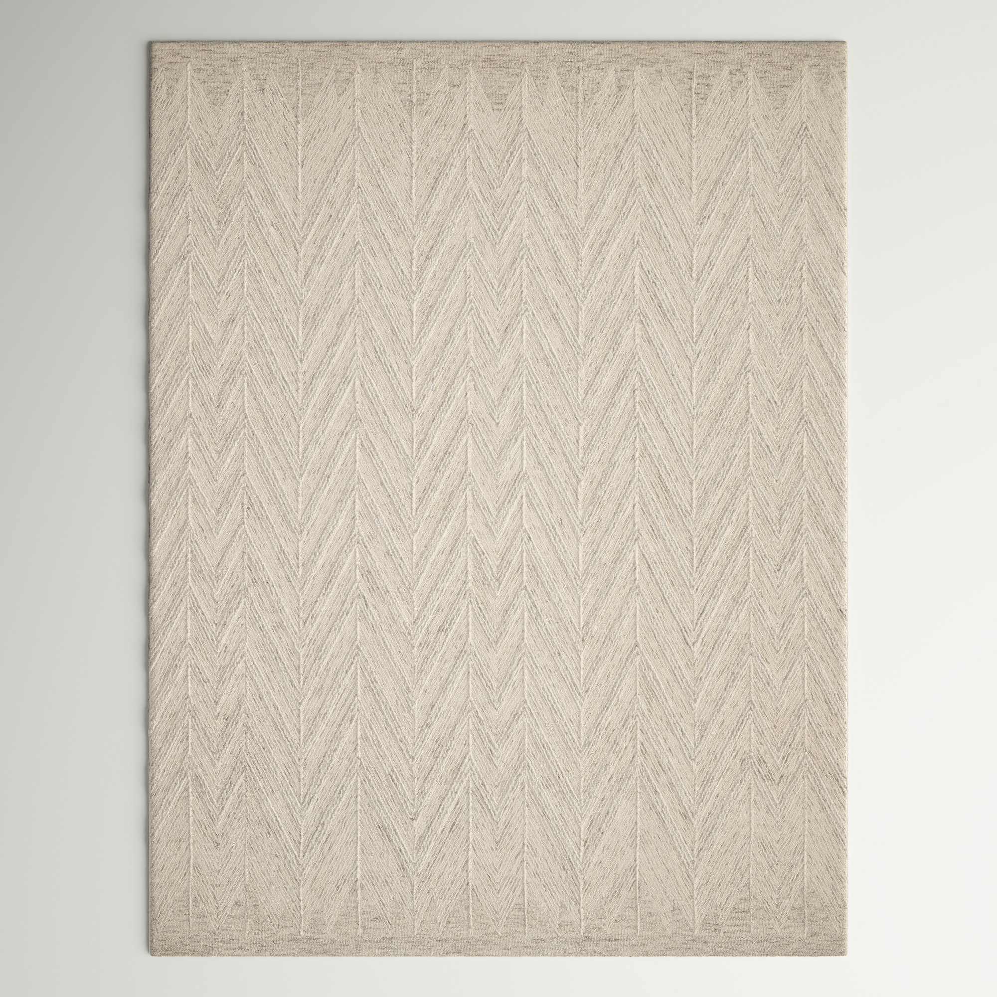 Sand & Stable™ Zoe Abstract Tufted Wool Gray/Ivory Area Rug & Reviews ...