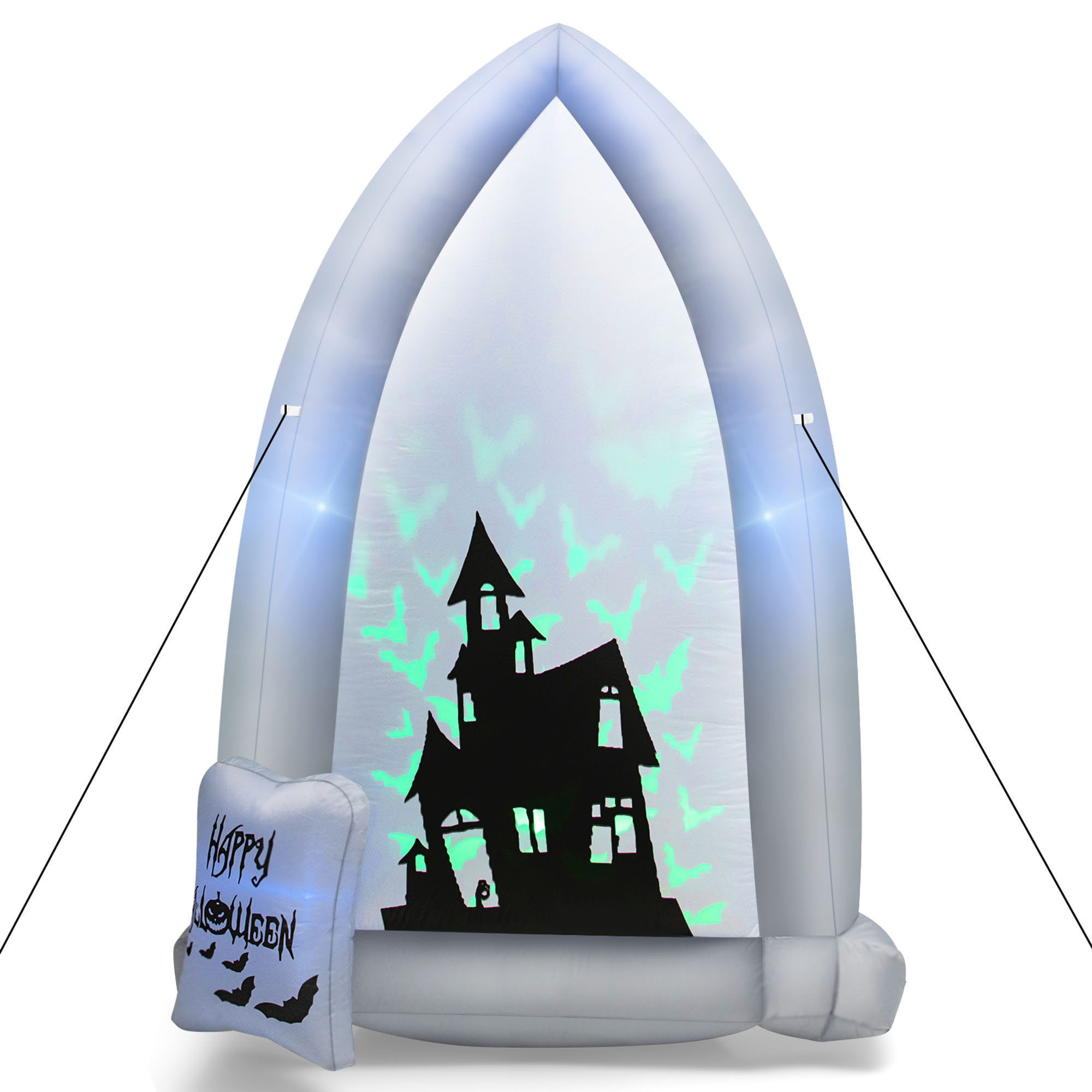 The Holiday Aisle® Halloween Outdoor Blow Up Tombstone Inflatable | Wayfair