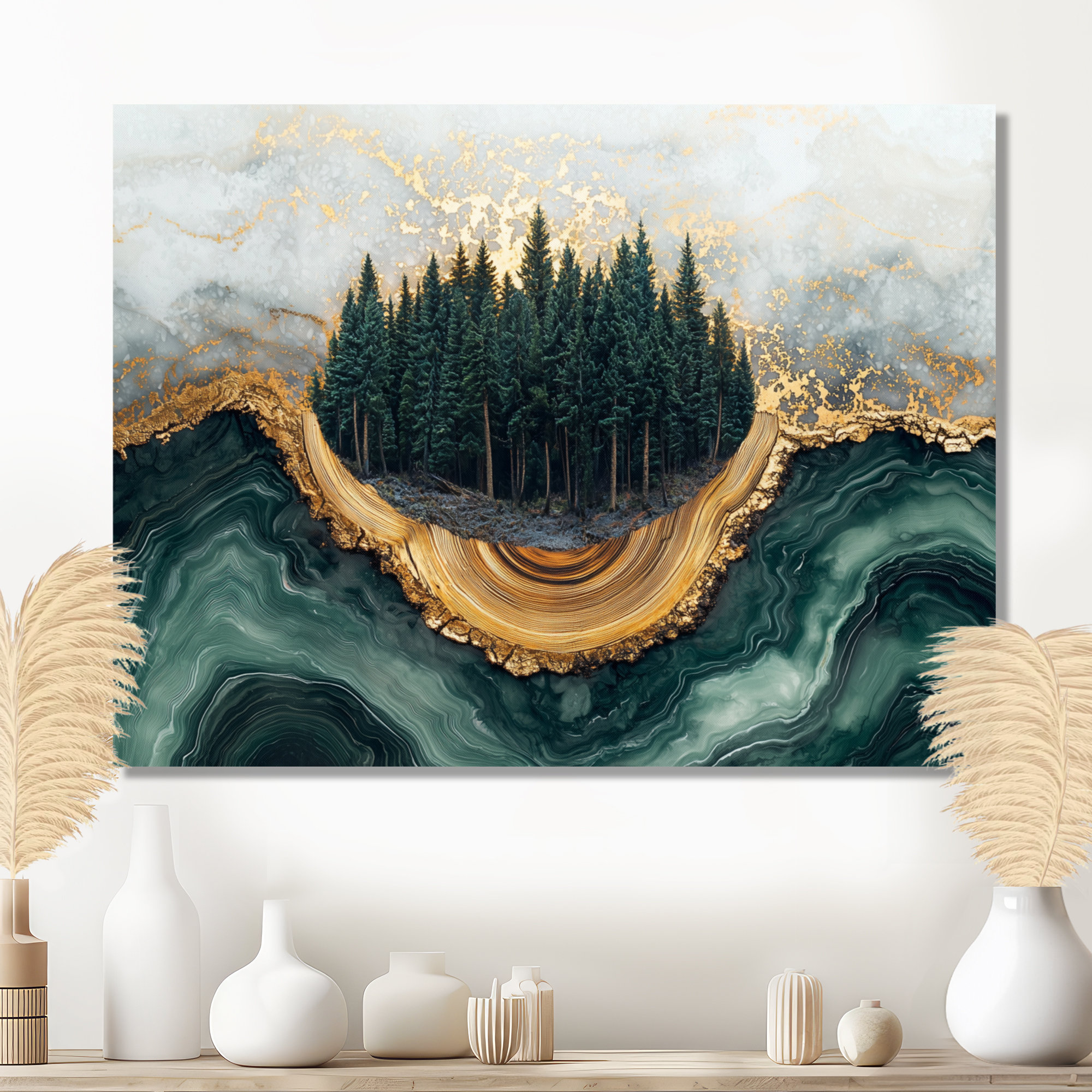 Millwood Pines Pine Forest Landscape On Emerald Horizon II - forest ...