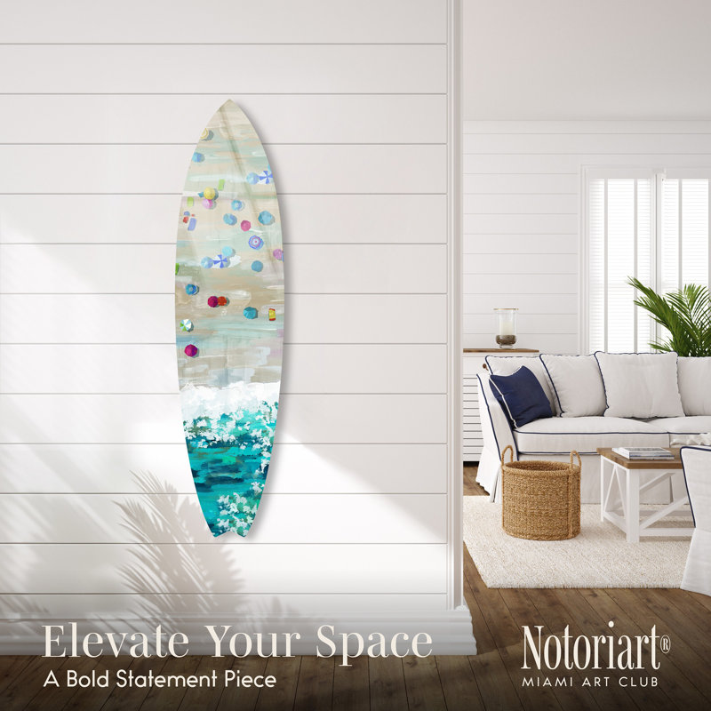 Notori Art Luxury Beach Surfboard Acrylic Coastal Wall Art by Notoriart ...