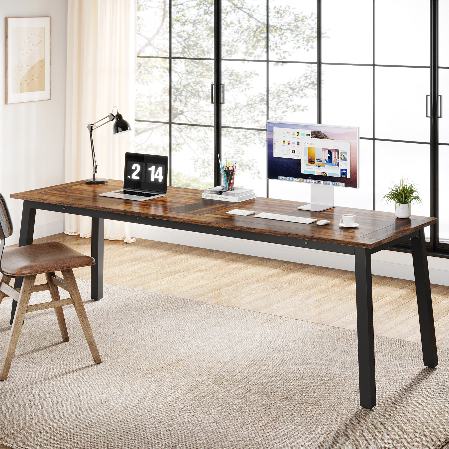 17 Stories Netty 78.74"L Extra Long Desk - Wayfair Canada