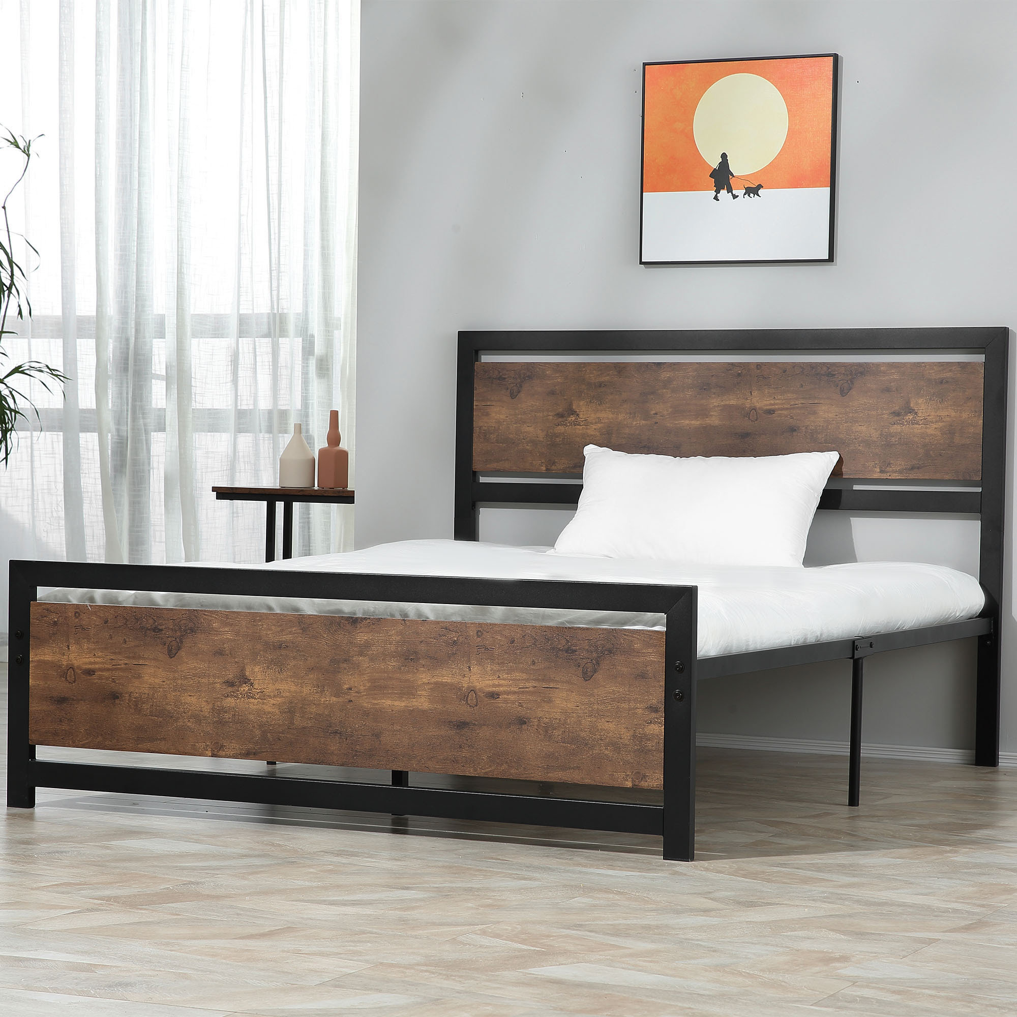 17 Stories Strong Metal Support Frame Mdf Industrial Design Ideal For ...