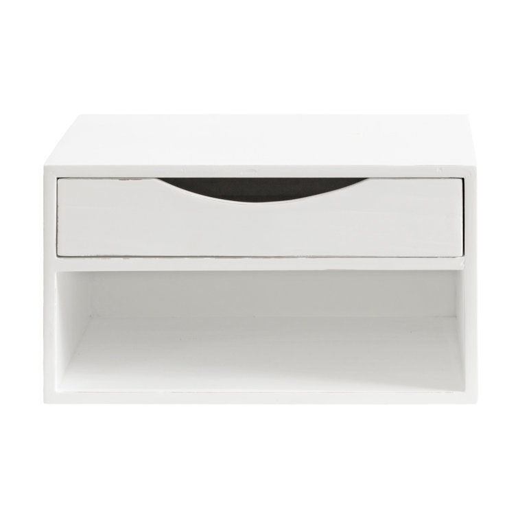 Adeana Poplar Solid Wood Floating Shelf with Drawer & Reviews | AllModern