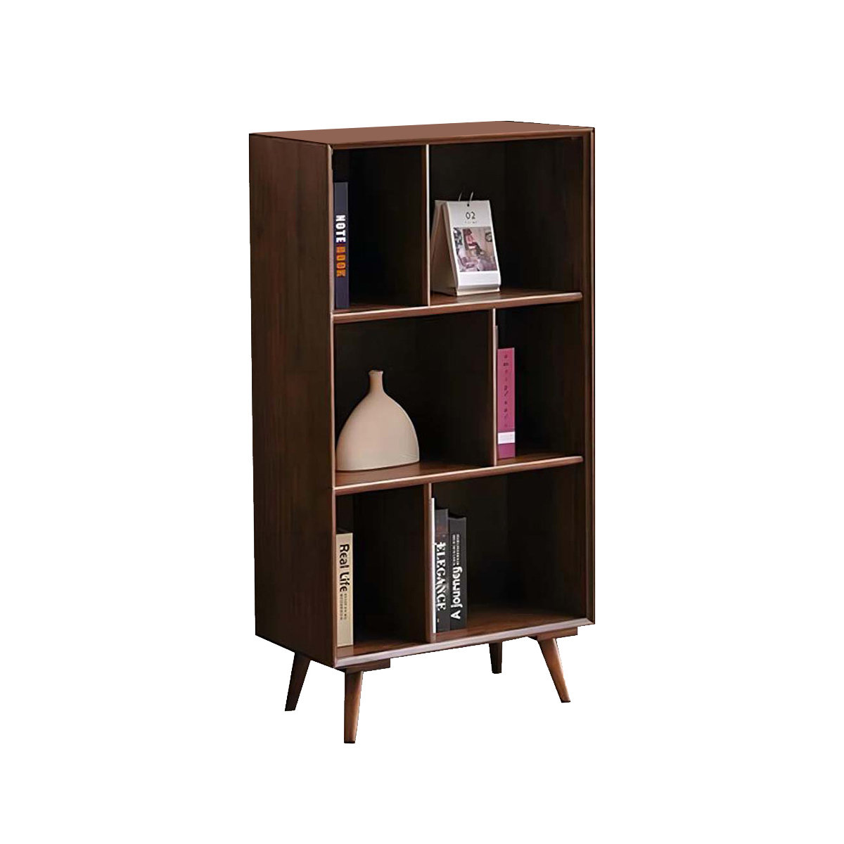 Corrigan Studio Minimalist Floor-Standing Solid Wood Storage Bookcase - Wayfair Canada